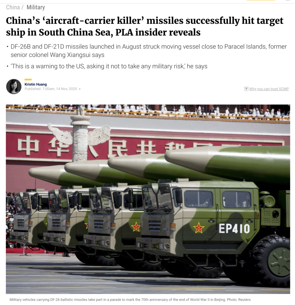 China’s DF-21D And DF-26B ASBMs: Is The U.S. Military Ready? | Andrew S ...