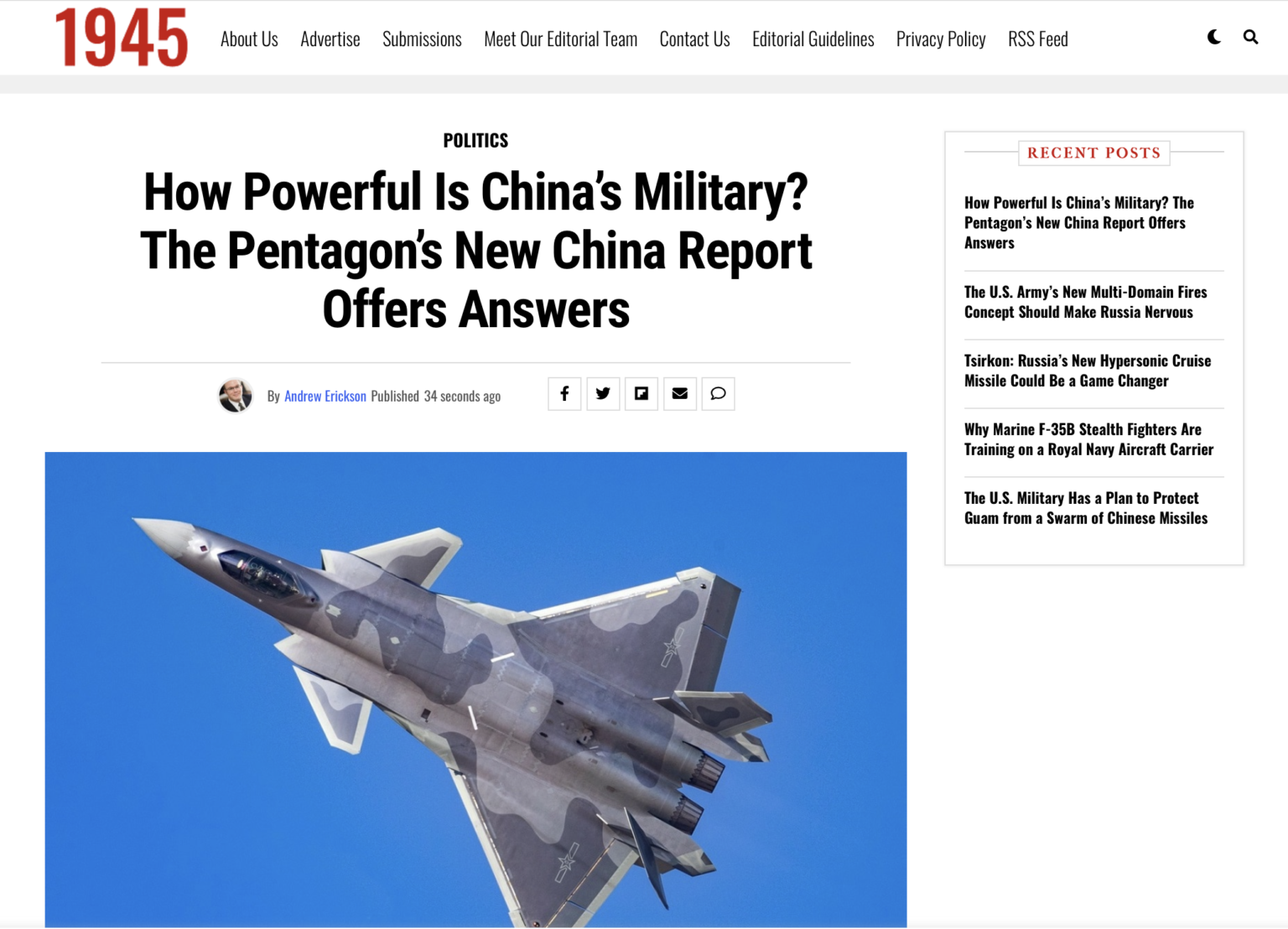 How Powerful Is China’s Military? The Pentagon’s New China Report ...