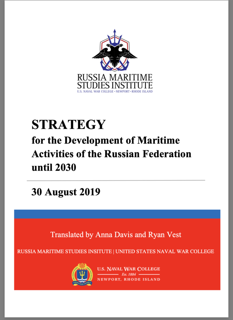 Putin’s Naval Strategy & Development—Key Docs/Translations + Analysis ...