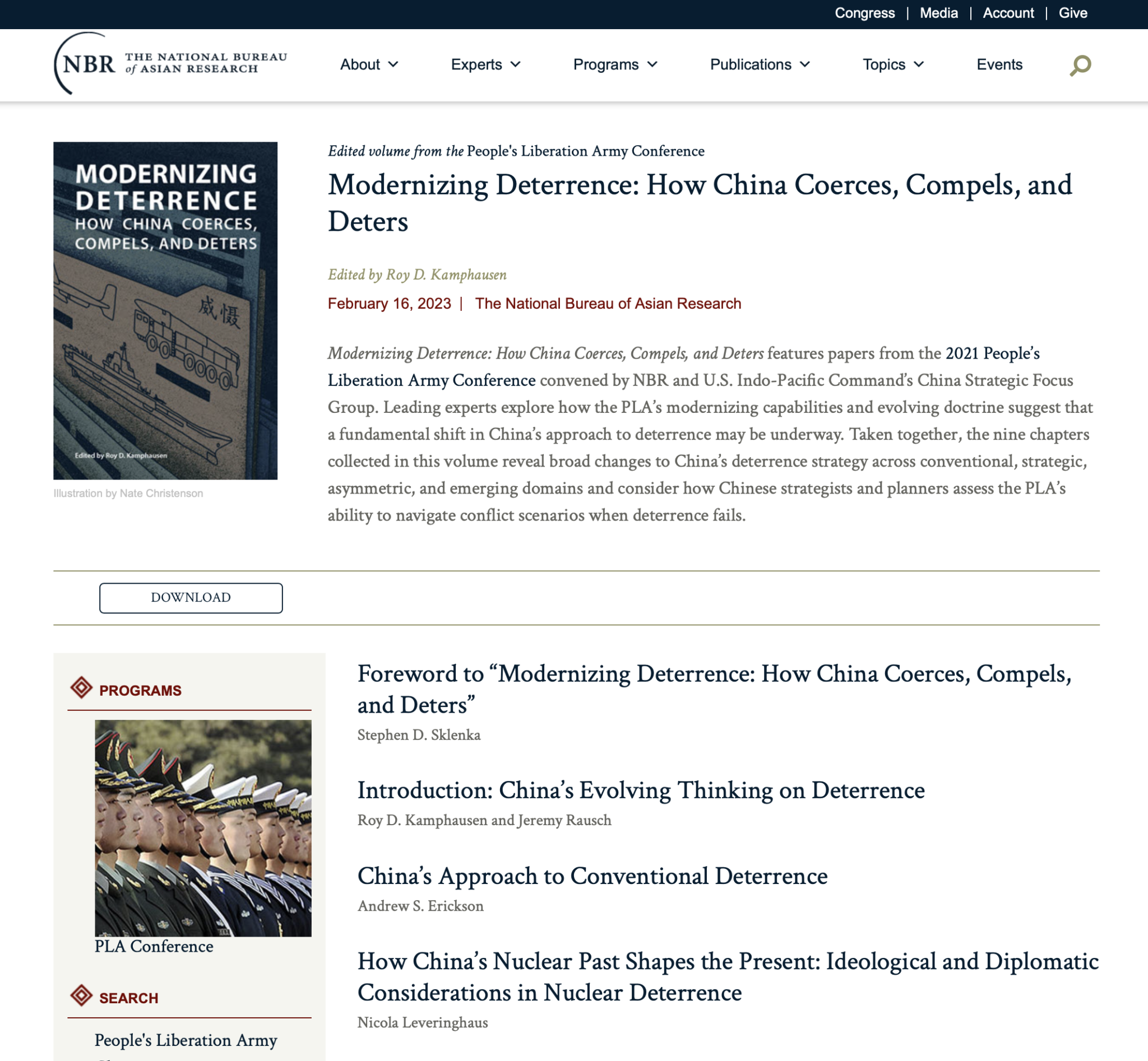 China’s Approach to Conventional Deterrence | Andrew S. Erickson