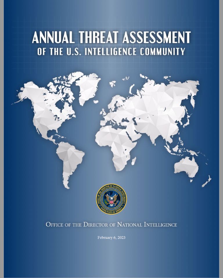 ODNI’s “Annual Threat Assessment of the U.S. Intelligence Community ...