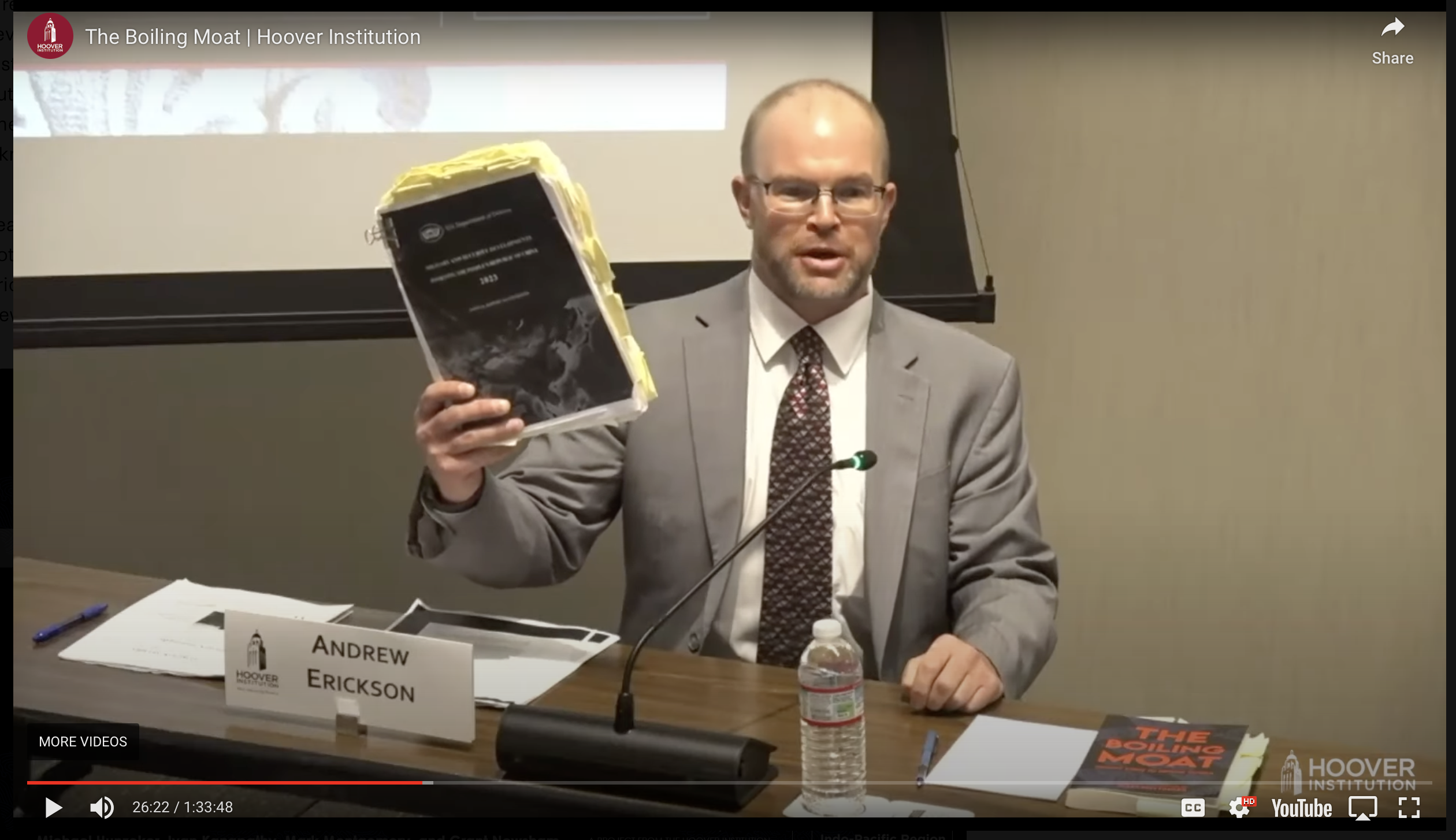 Watch “The Boiling Moat: Urgent Steps to Defend Taiwan” rollout at ...