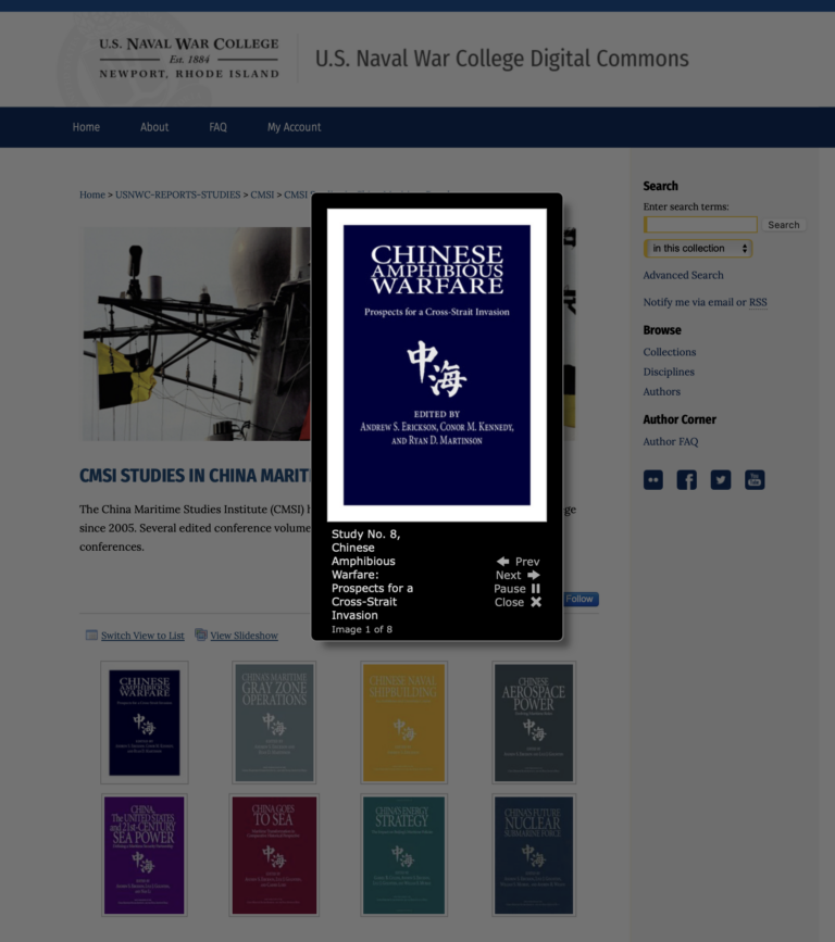 The China Maritime Studies Institute (CMSI) & its Publications—Access ...
