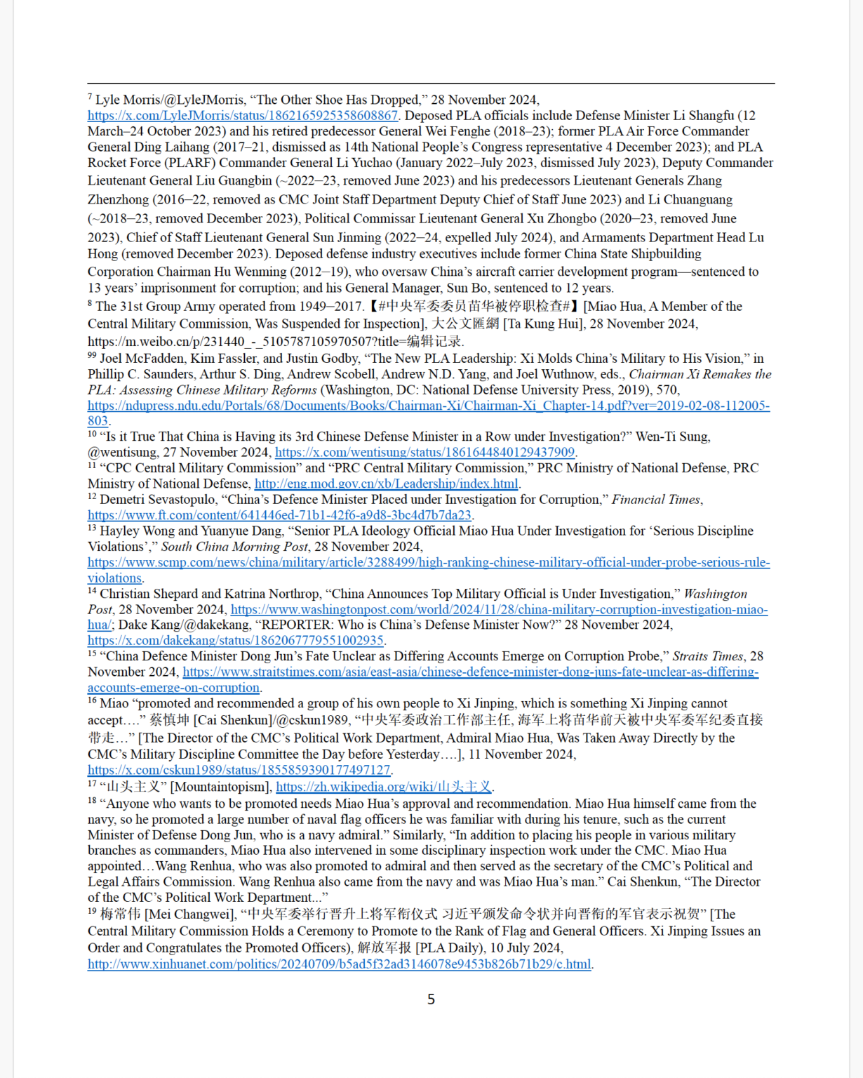 CMSI Note 11: “Admiral Miao Hua’s Fall: Further Navy Fallout?” | Andrew ...