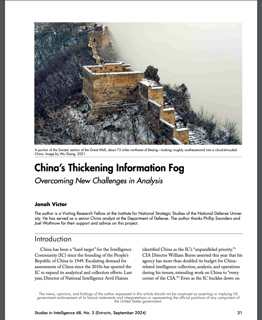 Studying a Closing China: Open Source Methodology | Andrew S. Erickson
