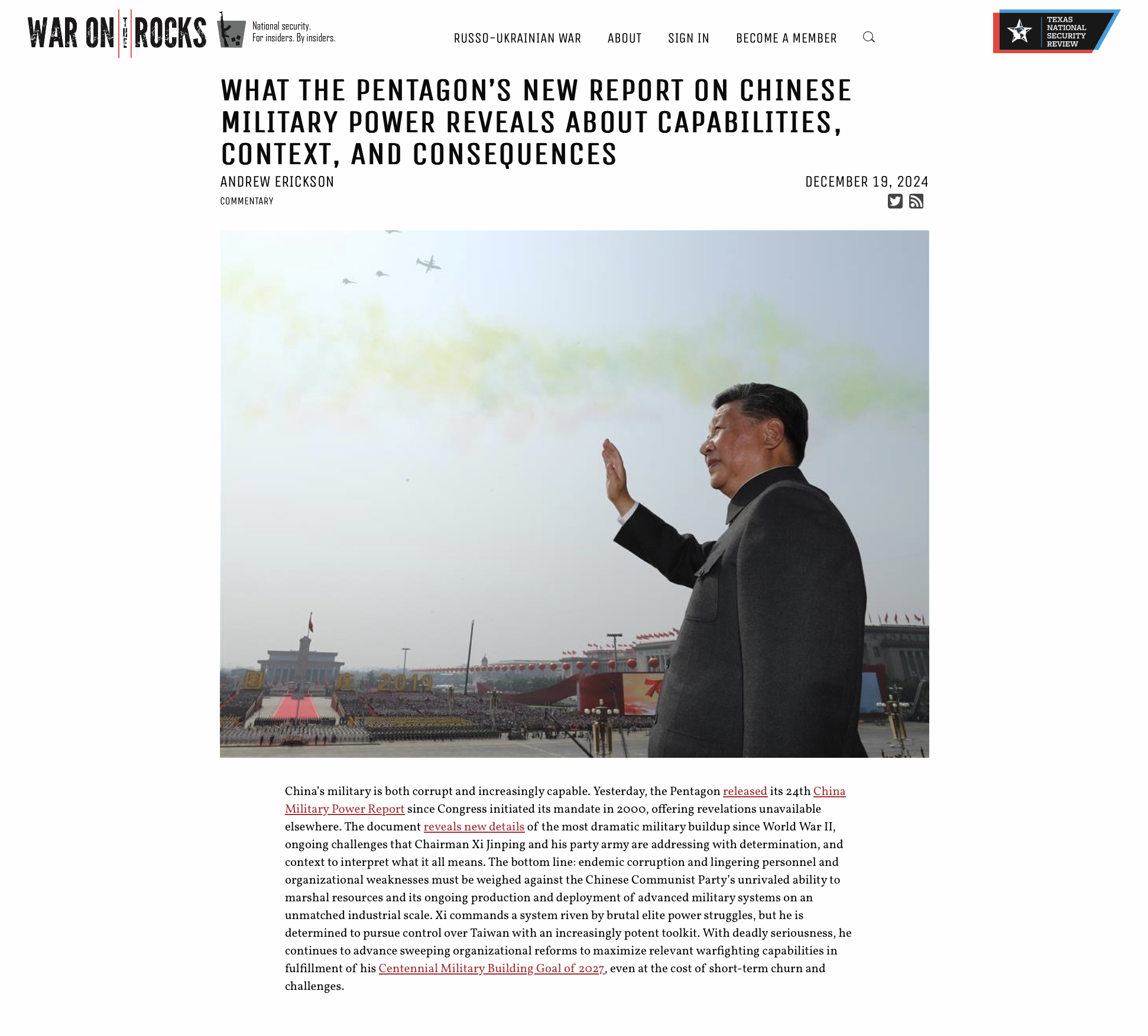 What the Pentagon’s New Report on Chinese Military Power Reveals About ...