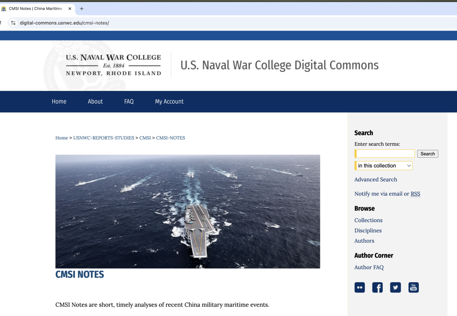The China Maritime Studies Institute (CMSI) & its Publications—Access ...